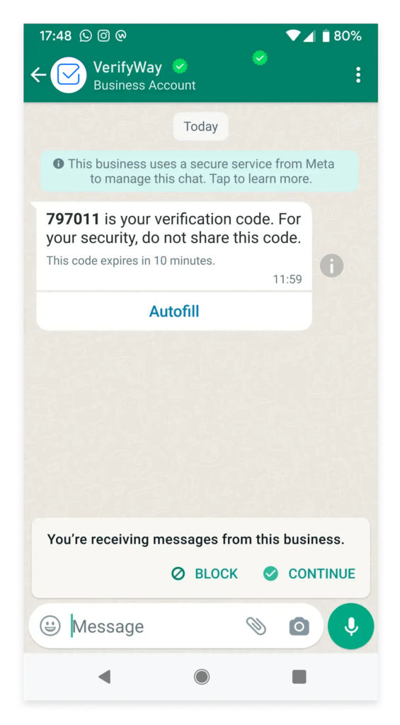 WhatsApp: Sending OTP with Auto Fallback to SMS